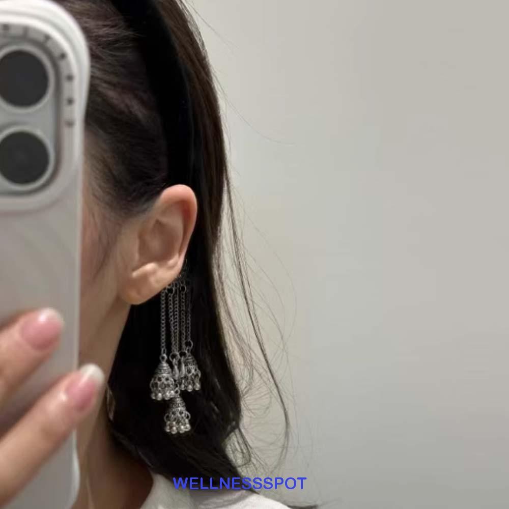 Wellnessspot Bell พู่ Hairband, โลหะผสมหรูหรา Vintage Hair Hoop, อินเทรนด์ Flocking เงาปลอมต่าง ...