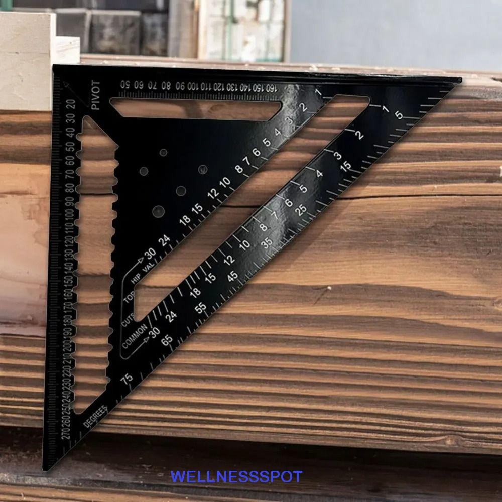 Wellnessspot ไม้บรรทัด Tri-Square, เครื่องวัดมุมอลูมิเนียม Framing ...