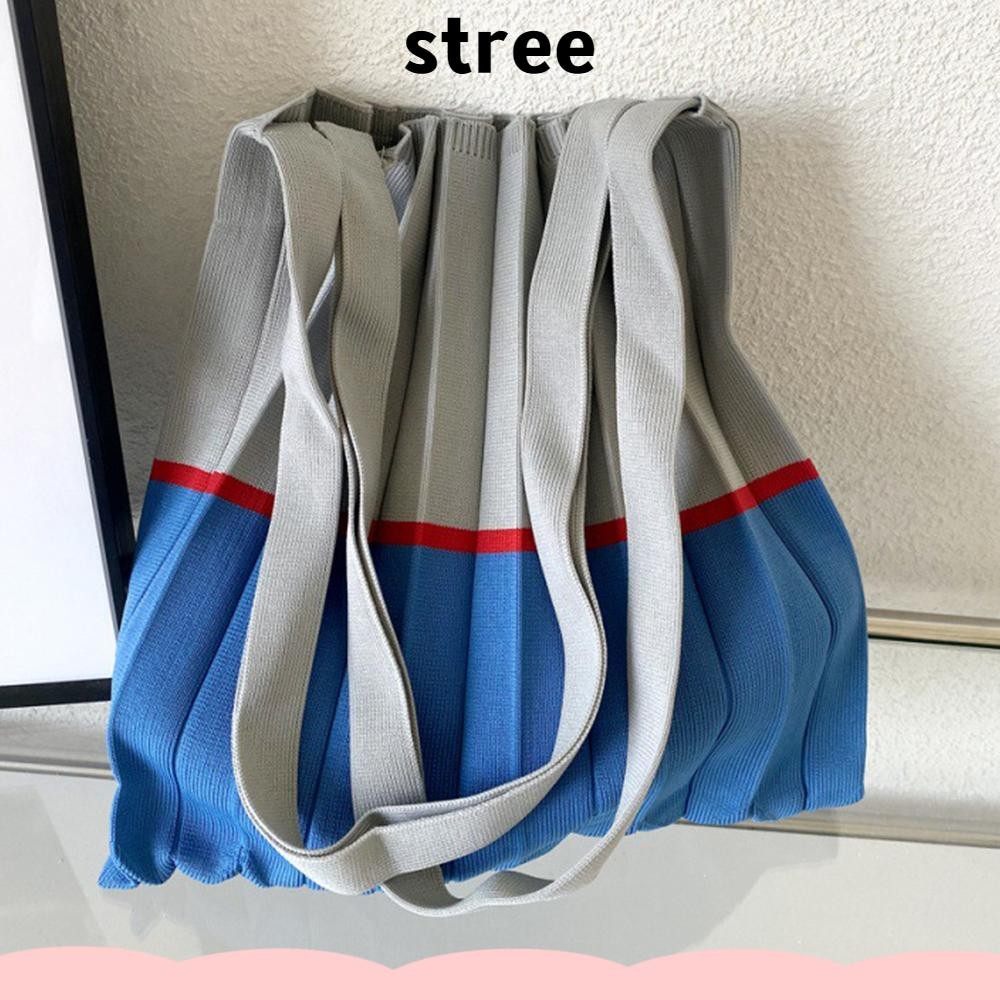 Stree กระเป๋าถักโครเชต์, กระเป๋าสะพายไหล่ความจุขนาดใหญ่แบบใช้ซ้ําได้ ...