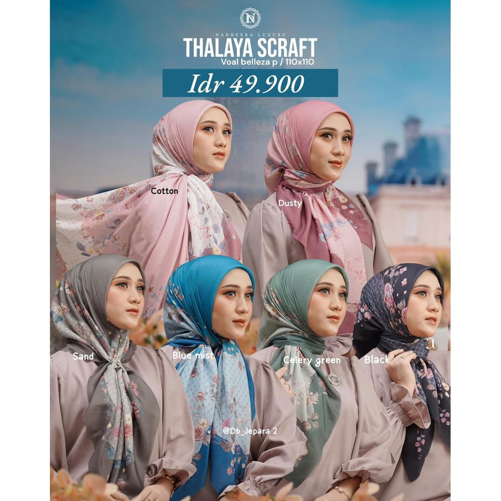 Thalya SCRAF BY NADHEERA LUXURY SCRAF MOTIF vual premium muarifa store ...