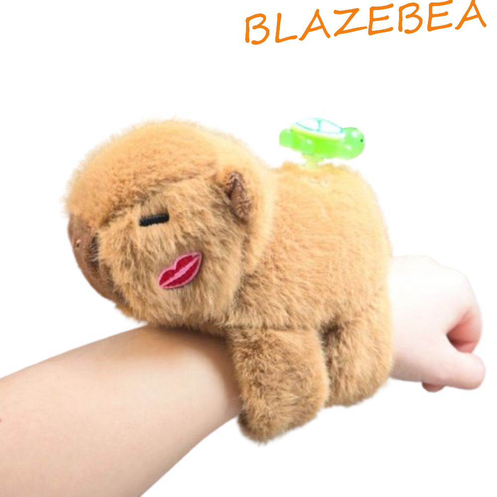 Blazebea Capybara Plush Slap Bracelet, Clap Circle Toy Glow-in-the-ded turtle Capybara Slap Snap ...