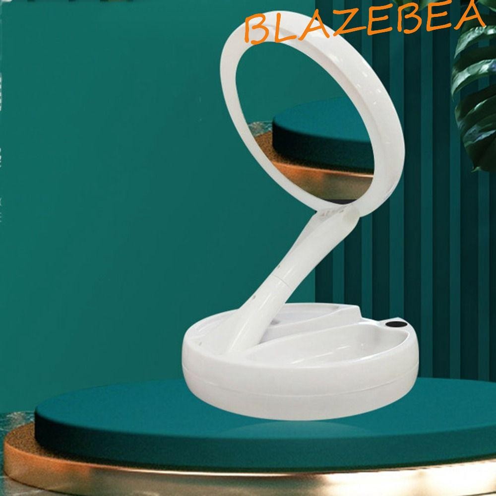 Blazebea พับกระจกสองด้าน, Punch-ฟรี หมุน LED กระจกแต่งหน้า, แบบพกพา 10 เท่าขยายยืดหยุ่นพับ 10x ...