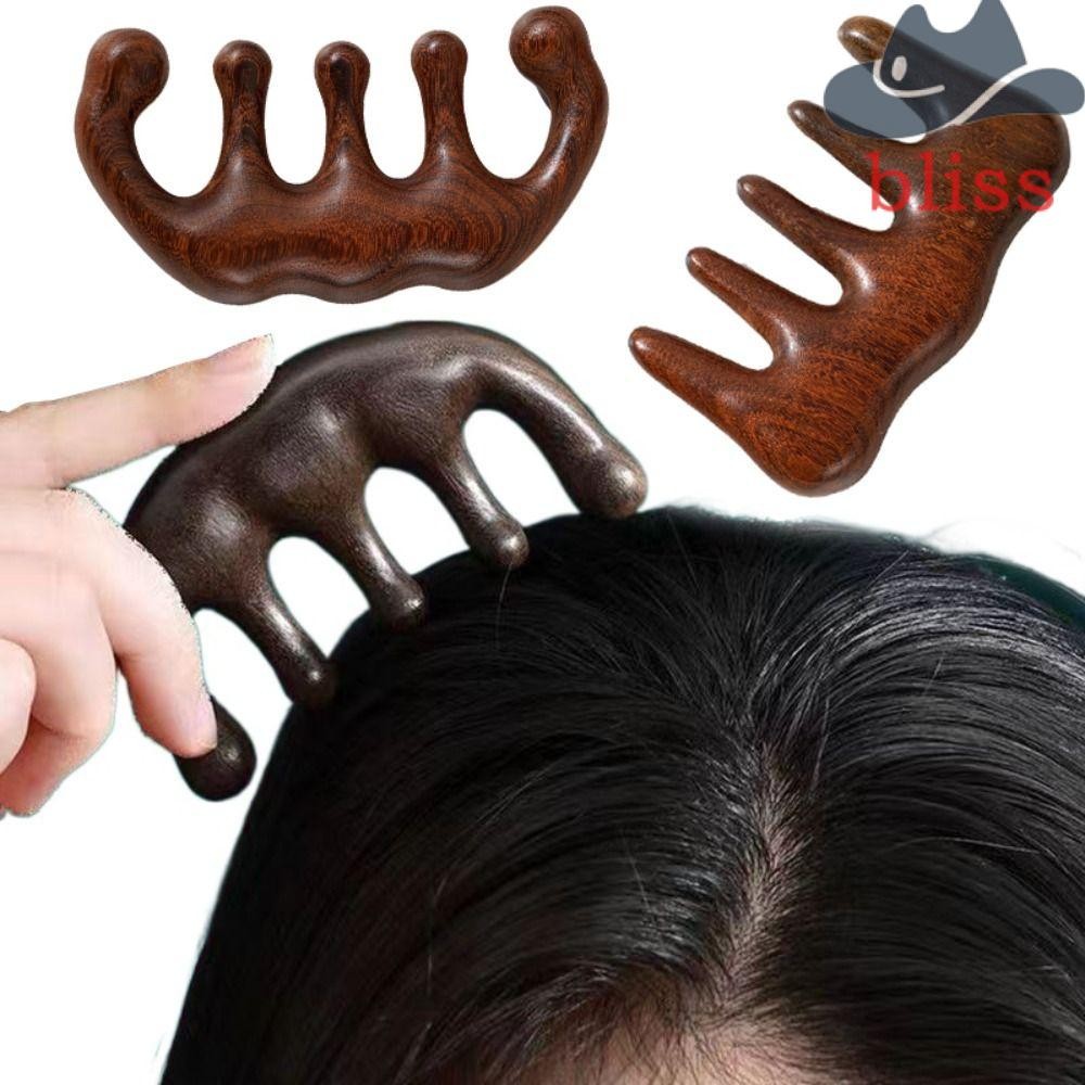 Bliss หวีนวดไม้จันทน์, Meridian Scraping หวีไม้ฟันกว้าง, มัลติฟังก์ชั่น ...