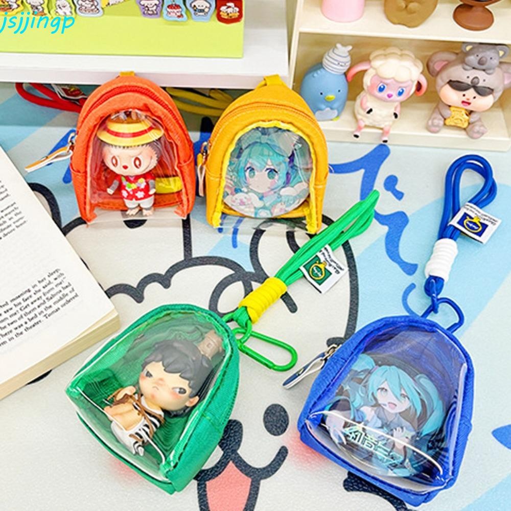 Jsjjingp Labubu กระเป๋าตุ๊กตากลางแจ้ง, พร้อมพวงกุญแจ Hatsune Miku ...