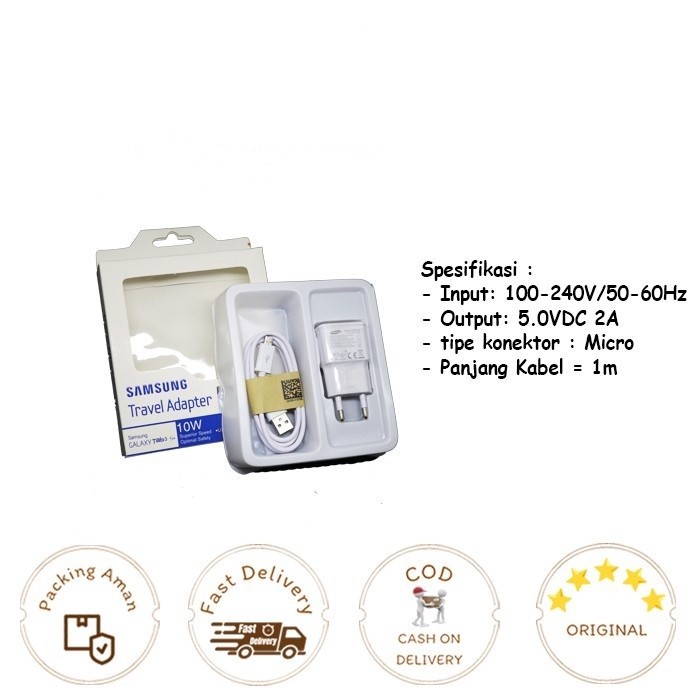 เครื่องชาร์จ Samsung Galaxy Tab 3 S4 Micro USB 10W ดั้งเดิม | Shopee Thailand