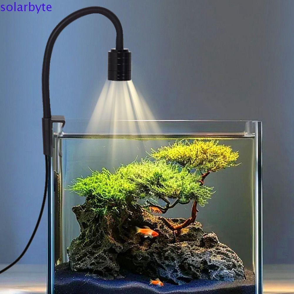 Solarbyte โคมไฟแบบหนีบขนาดเล็ก, โคมไฟคลิปตู้ปลา 3W, กันน้ําที่ใช้งานได้จริง USB ประหยัดพลังงาน ...