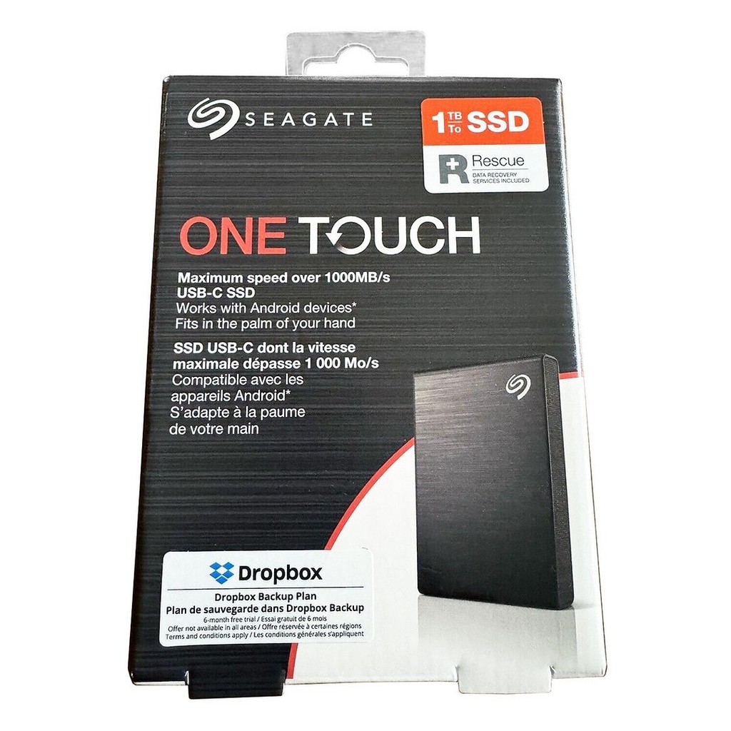 Seagate 1TB One Touch USB 3.2 Gen 2 External SSD (Black) - R:1030MB/s ...