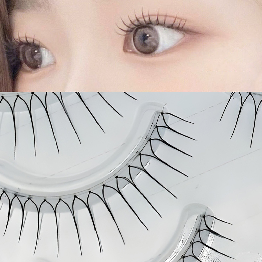 [จัดส่งรวดเร็ว] 5 คู่ Natural Cross Curling Lash Extension เกาหลี U รูป ...
