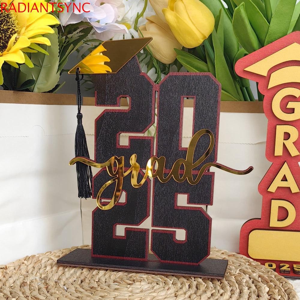 Radiantsync เครื่องประดับรับปริญญาไม้, เทศกาลการ์ตูน 2025 ป้ายรับปริญญา, อุปกรณ์ปาร์ตี้ Handmade ...