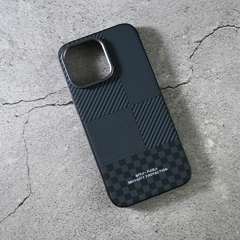 คาร์บอนไฟเบอร์ Textra PU หนังสําหรับ iPhone 16 Pro Max 15 Plus 14 Pro ...