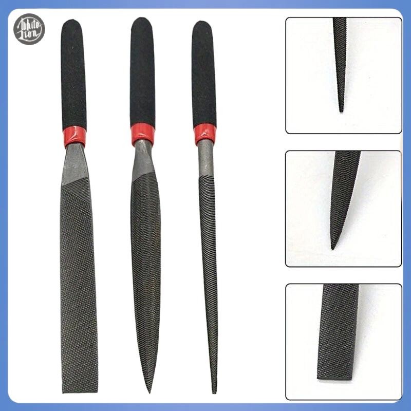 WL| 3ชิ้นขนาดเล็กเหล็กไฟล์เข็มแบนไฟล์สําหรับหินแก้วโลหะแกะสลักหัตถกรรม ...