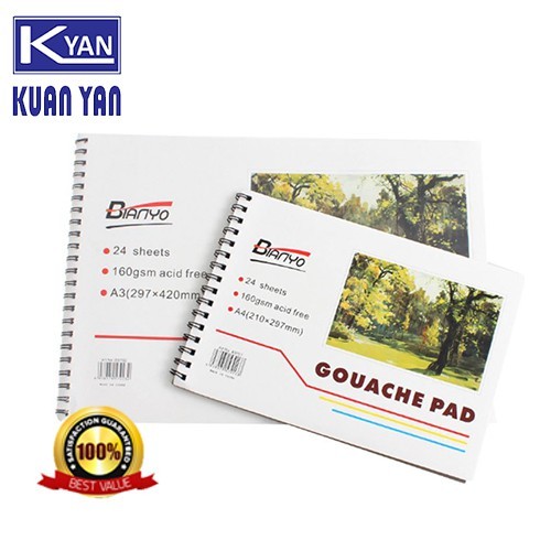 [AN YAN] A4 / A3 GOUACHE DRAWING PAD | Shopee Thailand