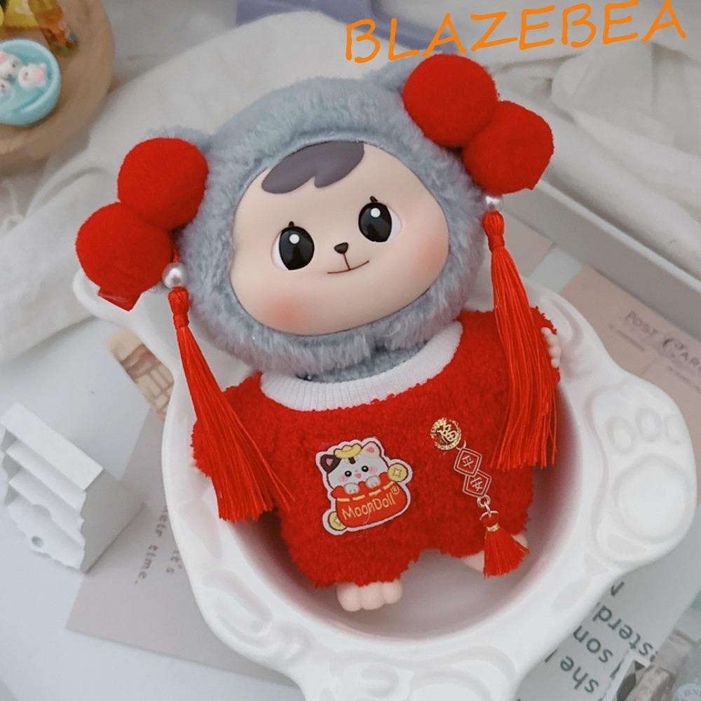 Blazebea นั่ง Labubu ตุ๊กตาเสื้อผ้า,ชุดสีแดง Caybaby Labubu ตุ๊กตาเสื้อผ้า,ชุดเสื้อยืด DIY ...