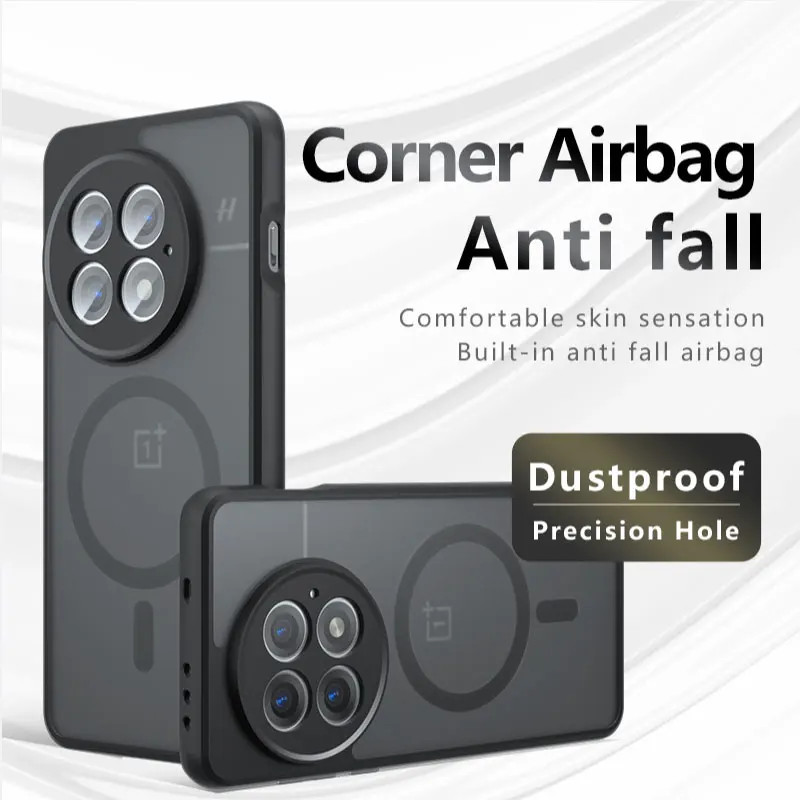 กันกระแทก Matte Case สําหรับ OnePlus 13R ACE 5 Pro 3V 3Pro 12 12R Nord 4 Hard กันชนแม่เหล็กชาร์จ ...