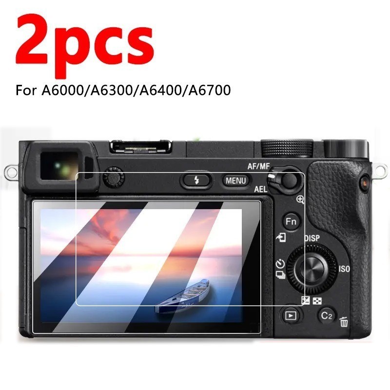 2pcs กระจกนิรภัยป้องกันหน้าจอสําหรับ Sony A6700 A6400 A6300 A6000 9H ...