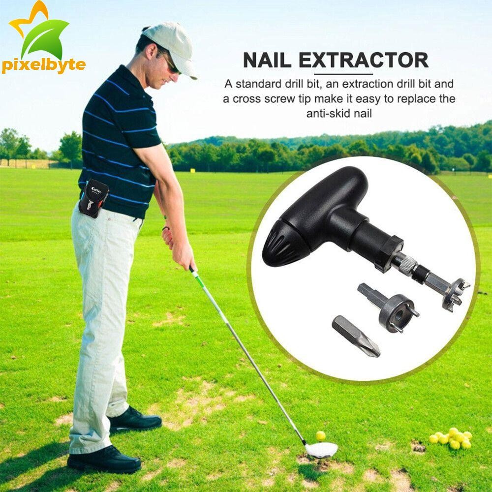 Pixelbyte Golf Spike ประแจมือถือแบบพกพา 3 in 1 Twist Nail Spikes Remove ...