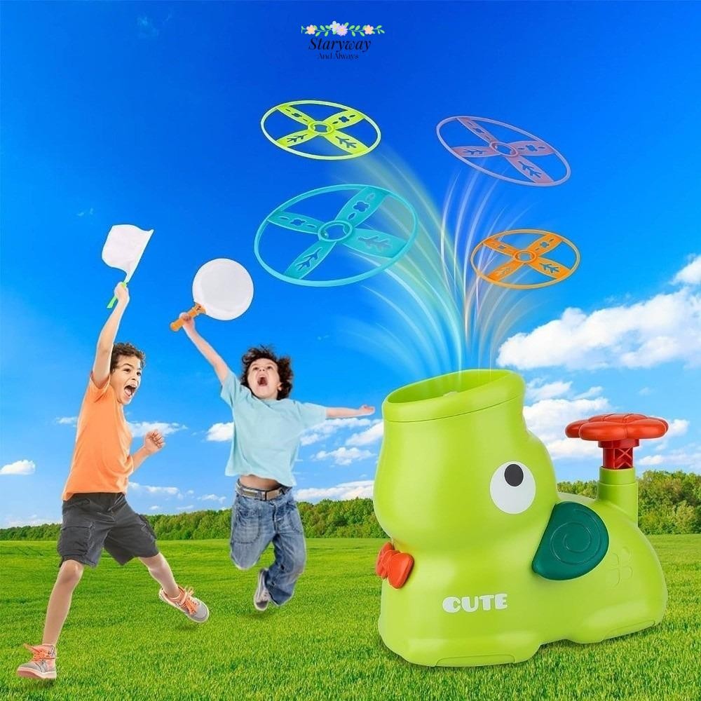 STARYSWAY Flying Air Disc Launcher, Foot Launcher Flying Game Disc ...