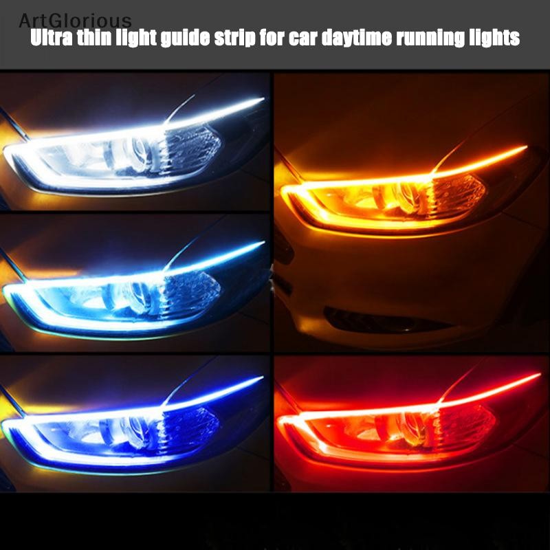 LED ไฟวิ่งกลางวัน Ultra-Thin Light Guide Strip สี_dual flow สำหรับ ...