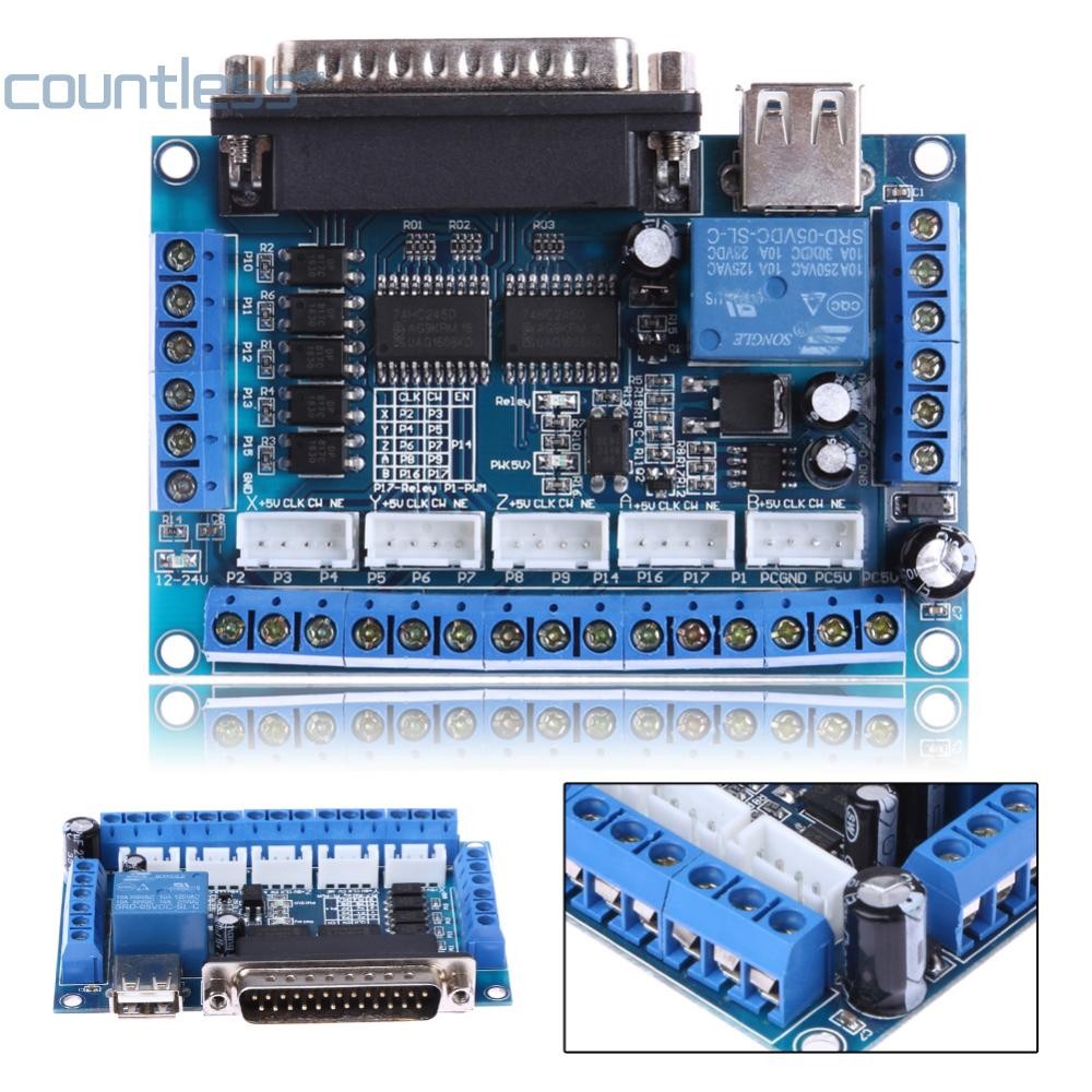 Mach3 CNC Stepping Motor Driver Interface Adapter Breakout Board + สาย ...