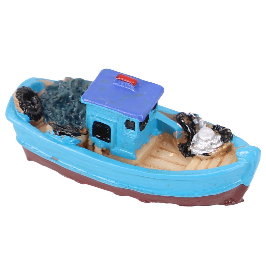 Whoops~miniature Mini Boat Model Fishing Ship Toy DIY Craft Home ...