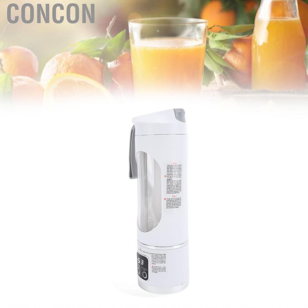 Concon เครื่องปั่นเดินทางขนาดเล็ก 12 ใบมีด 450ML ถ้วยคั้นน้ำผลไม้แบบพกพาสำหรับ Office | Shopee ...