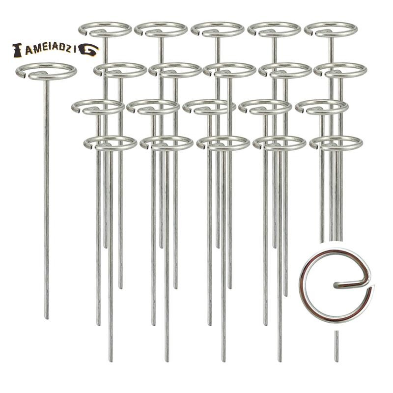 100 ชิ้น 6 นิ้ว Garden Staple Circle Top Landscape Pins Ground Cover ...