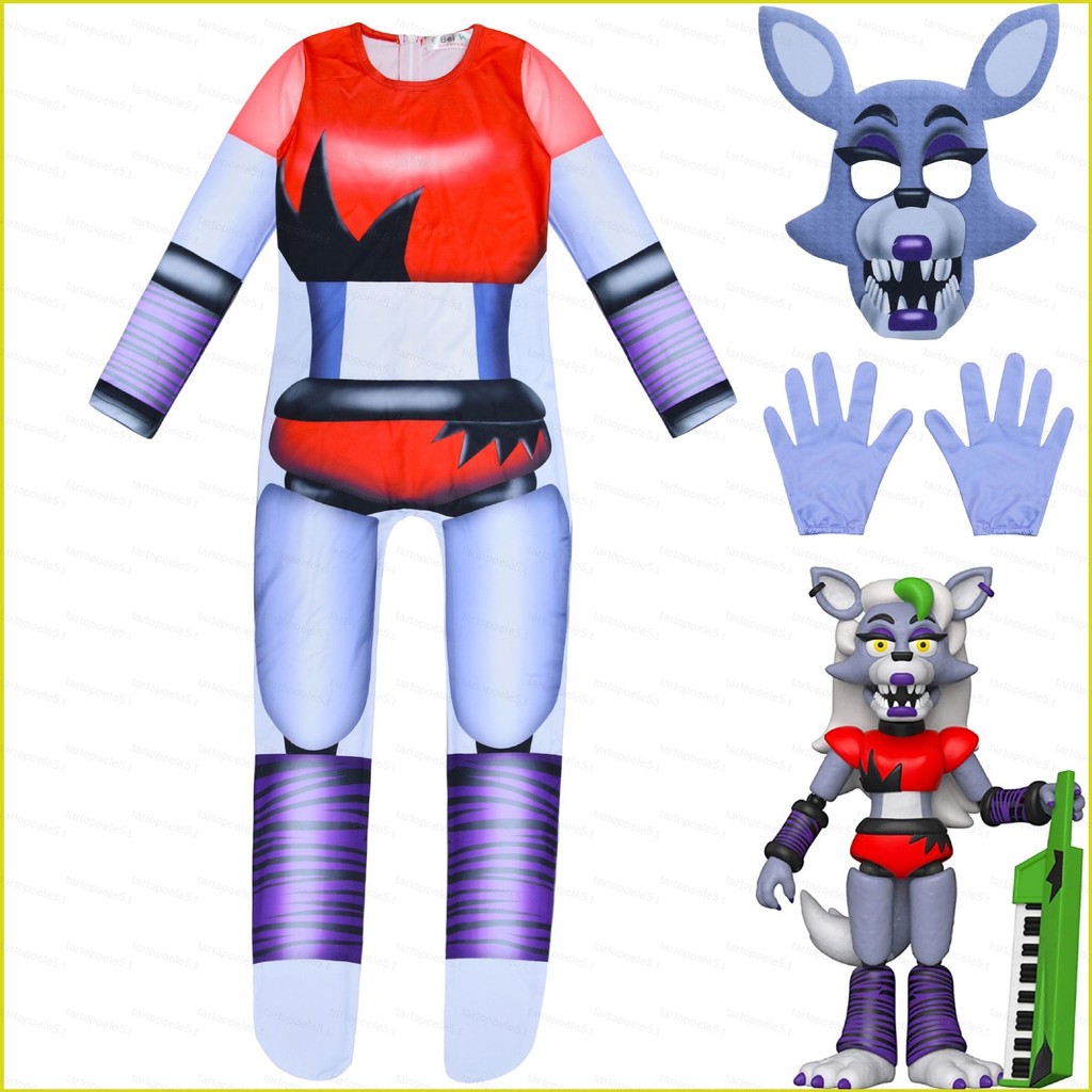 Sta5 FNAF Security Breach Roxanne Wolf เด็กคอสเพลย์เครื่องแต่งกาย ...