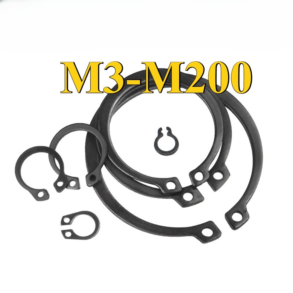 แหวนล็อค นอก ตัว C รัดเพลา/ External Retaining Snap Ring 65Mn Steel สี ...