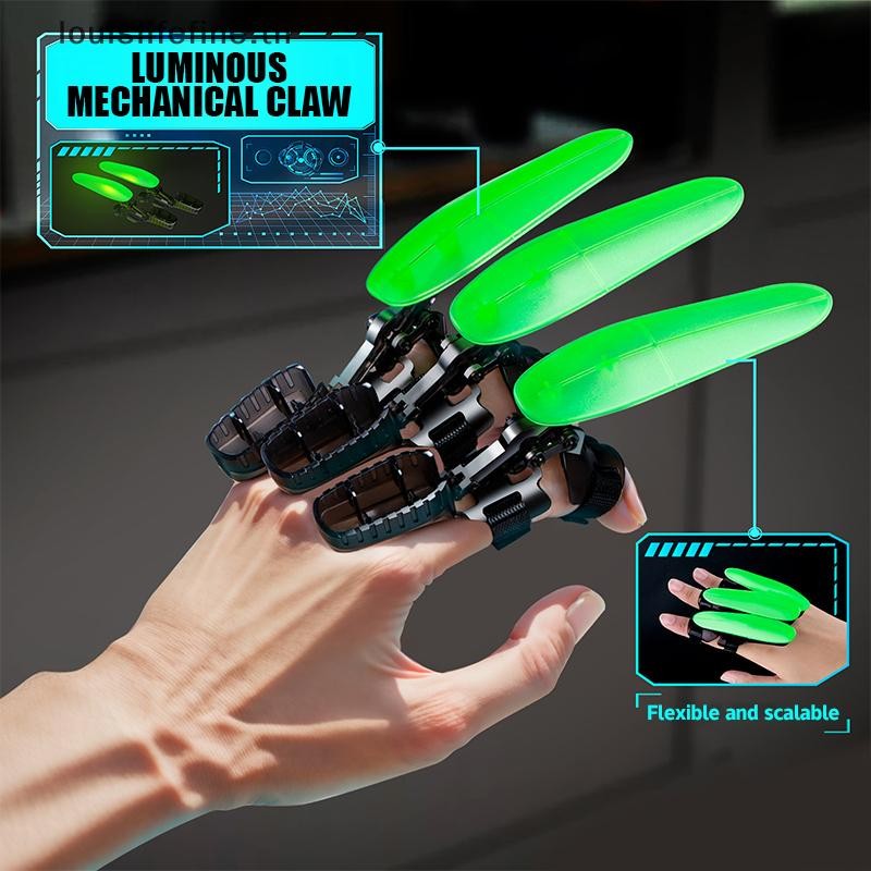 Louislifefine Creative Retractable Wolf Claws Luminous Mechanical Claws ...