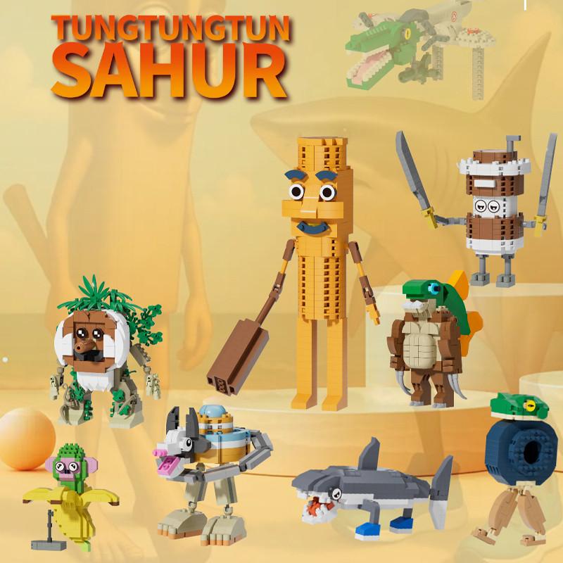 Shanhaijing สัตว์ไม้ Stick Man building blocks ของเล่นประกอบอนุภาค ...