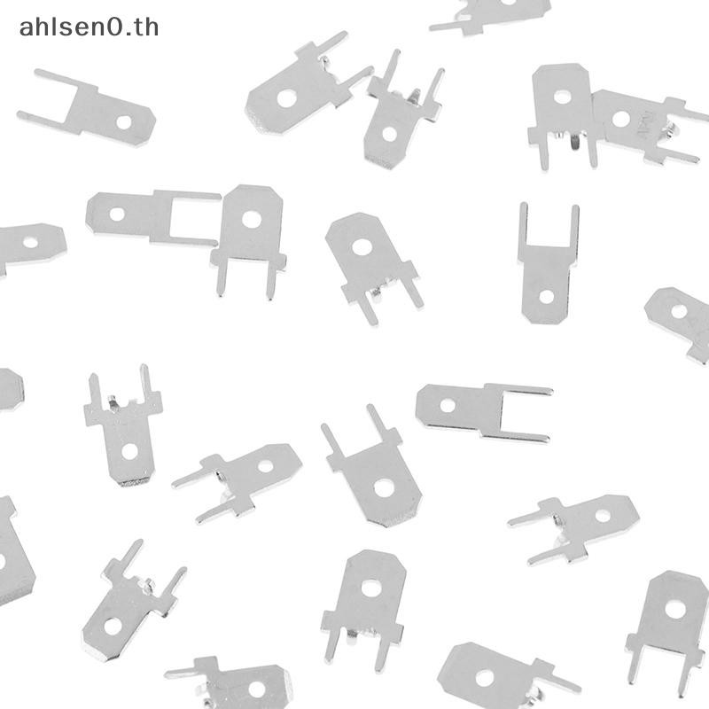 Ahlsen0 50PCS 6.3 มม.4.8 มม.แทรกปลั๊กชาย Terminal 250 PCB Solder Lug ความหนา 0.8 สองขา, PCB ...