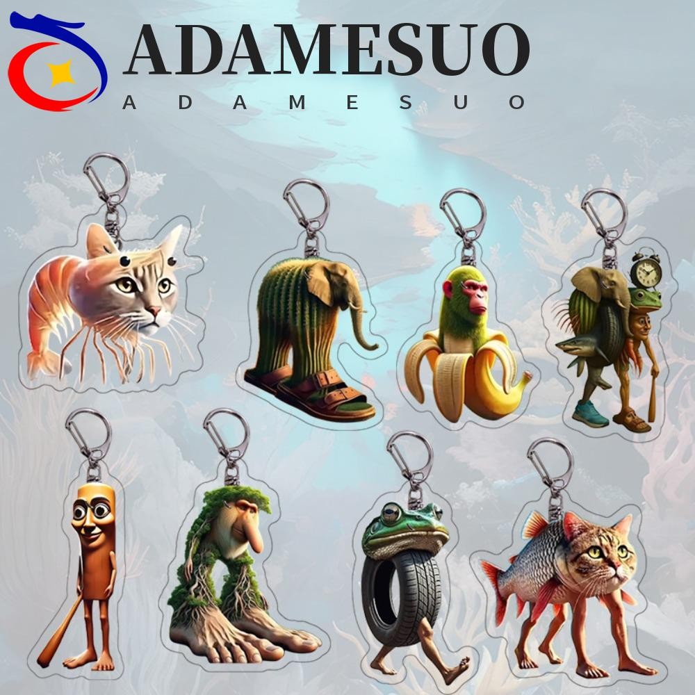 ADAMESUO Tung Sahur พวงกุญแจ, Taralero Tranzibrat อะคริลิค TungTungTungSahur พวงกุญแจ, สีสัน ...