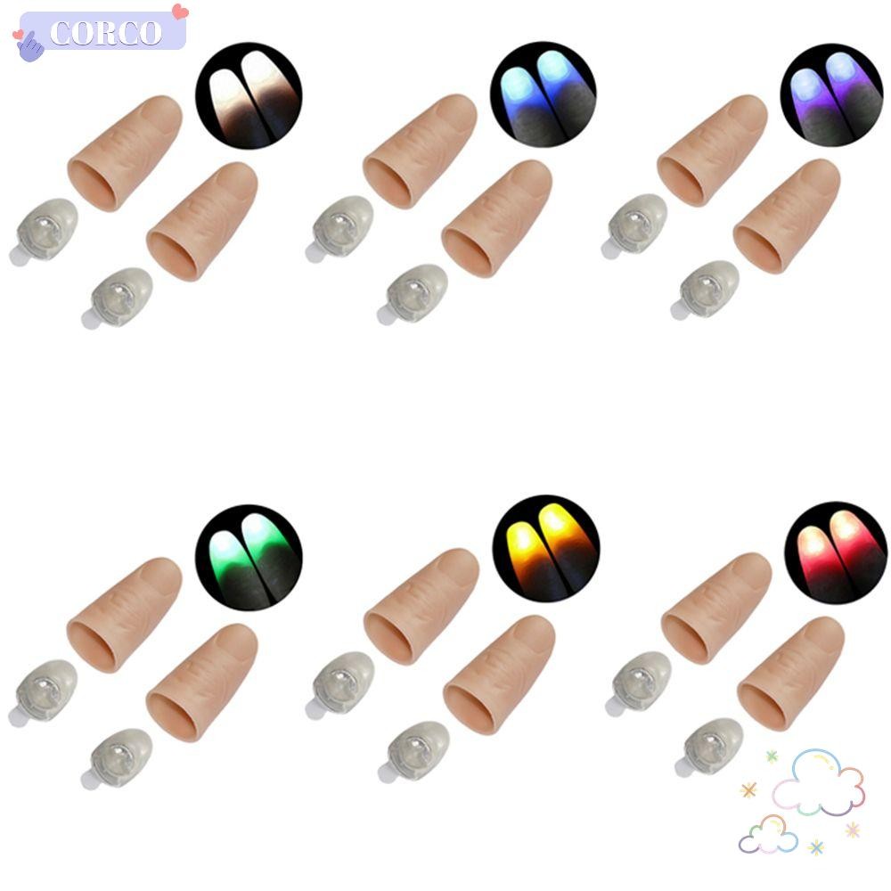 CORCO 1 Pc Finger Light Luminous Glow ของเล่น LED Induction Light ...