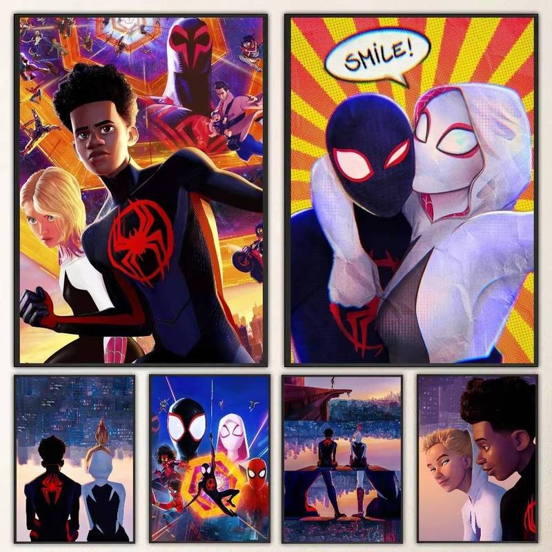 1ชิ้นD-Disney S-Spider Manข้ามSpider Verseโปสเตอร์Self-adhesive Artกัน ...
