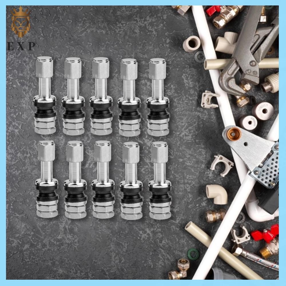 [explosion1.th] 10 ชิ้น Universal Bolt-in ยางล้อยางวาล์ว Stems พร้อมหมวกกันฝุ่น | Shopee Thailand