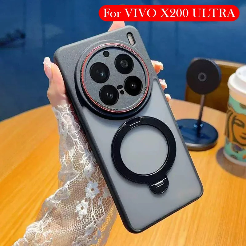 เคสแม่เหล็กสําหรับ VIVO X200 ULTRA X200S X200 Pro Mini Wireless Charging Bracket ฝาหลังสําหรับ ...