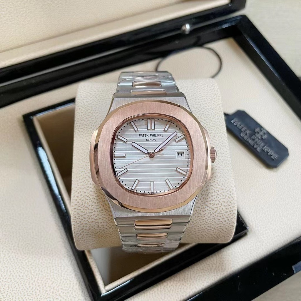 นาฬิกากลไกอัตโนมัติเงิน200,ทอง220-PATEK PHILIPPEนาฬิกาเหล็กKing 5711 สก ...