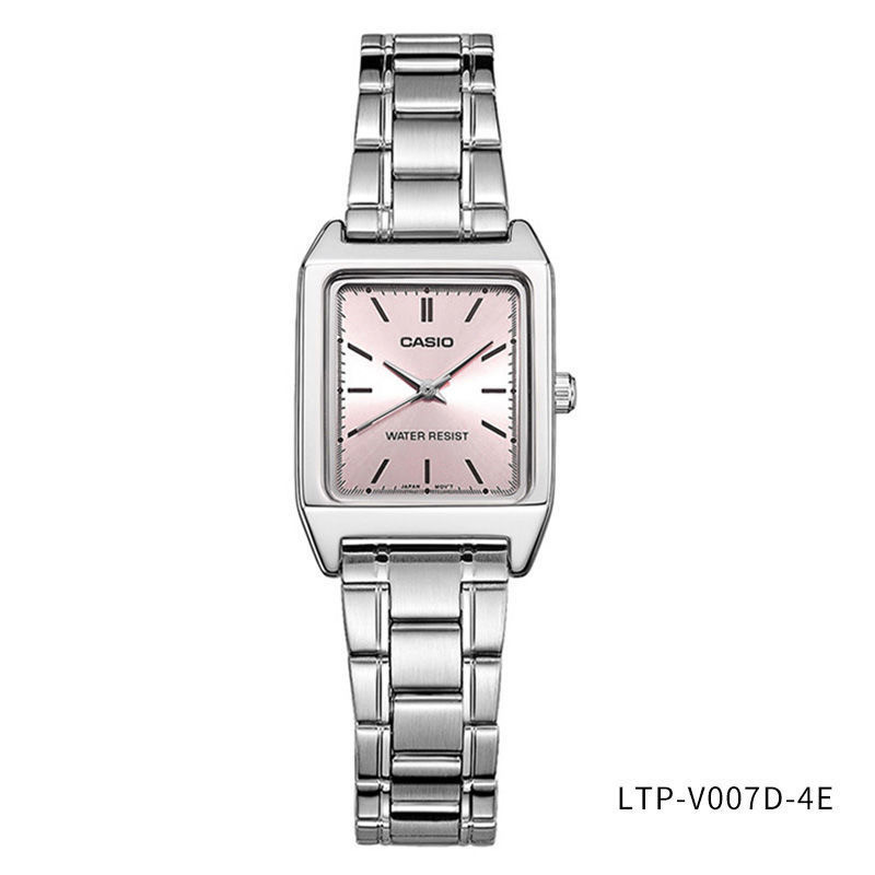 CASIO นาฬิกาข้อมือ CASIO รุ่น LTP-V007D-4EUDF วัสดุสเตนเลสสตีล สีชมพู | Shopee Thailand