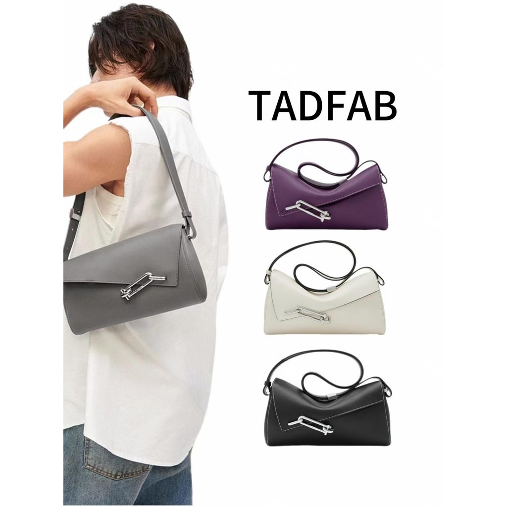 Lune&Velvet กระเป๋า TADFAB สไตล์โดดเด่น หนังวัวแท้ กระเป๋าสะพายข้างหรูหรา ดีไซน์ล้ำสมัย | Shopee ...