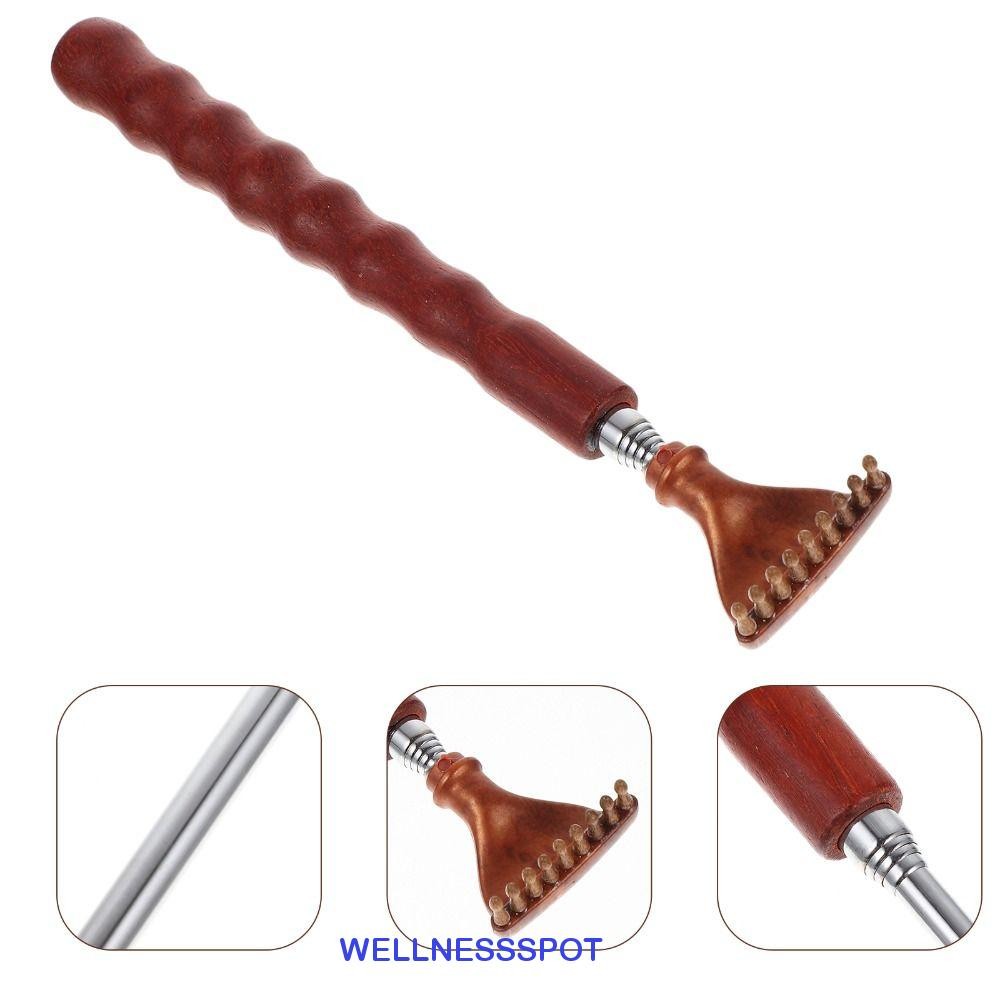 WELLNESSSPOT ขยาย Back Scratcher ผ่อนคลายไม้ Telescopic Backpiller ...