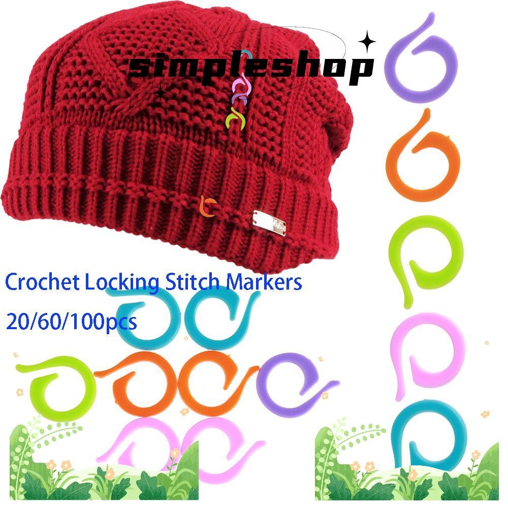 SIMPLESHOP 20/60/100 ชิ้น mark วงกลมหัตถกรรมอุปกรณ์เย็บผ้าโครเชต์ล็อค Stitch Markers | Shopee ...