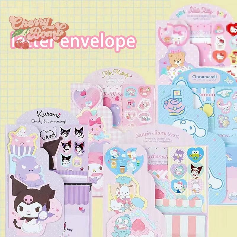 (Cherry Bomb) Kawaii Sanrio Hello Kitty Letter Paper Envelope Set ...