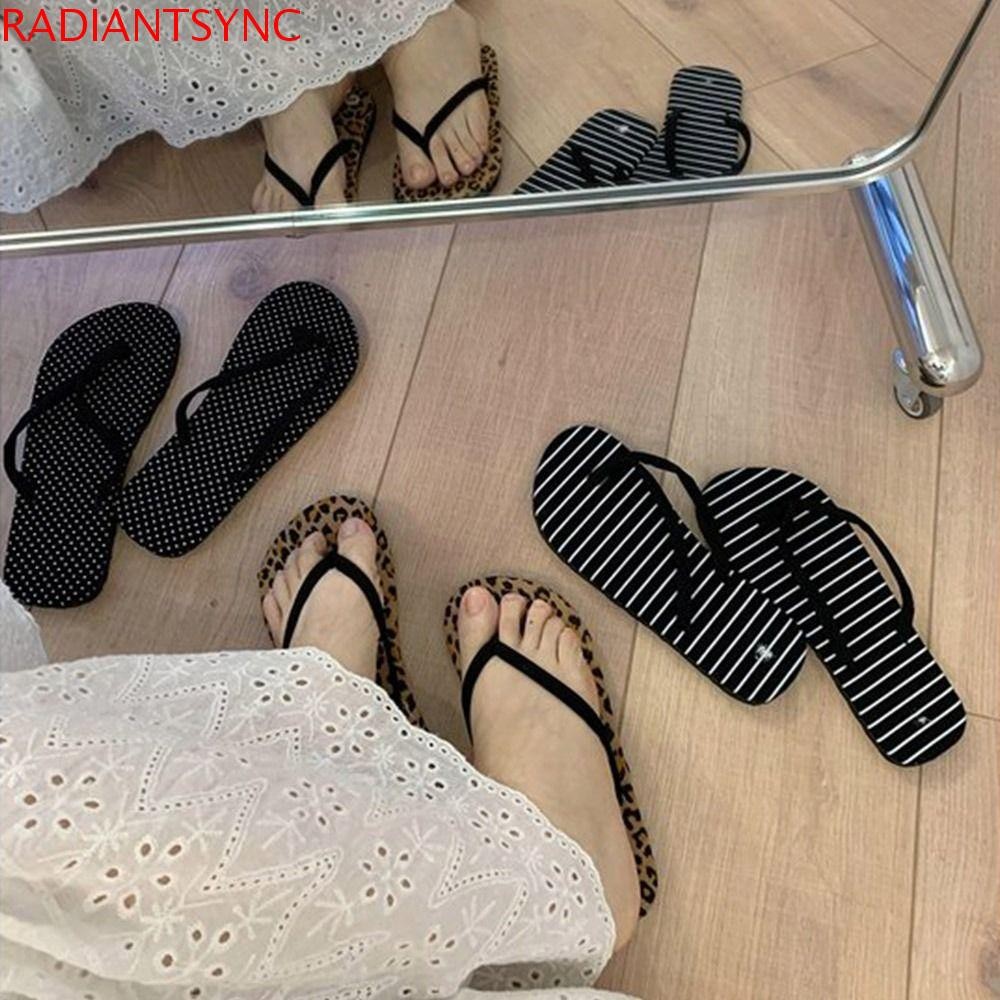 RADIANTSYNC Y2k รองเท้าแตะเสือดาว Beach Casual สำหรับผู้หญิง แฟชั่นวันหยุดในร่มและกลางแจ้งฤดู ...