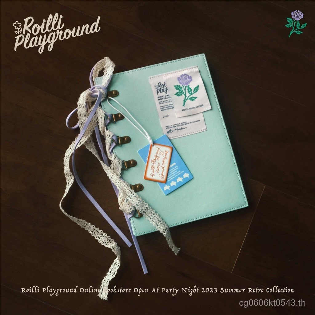 ปกหนังสือ Rose A5 สายรัด หน้าภายใน ปกหนังสือ สีเขียวอ่อน สมุดบันทึกปรับได้ ROILLI Planner HD0O ...