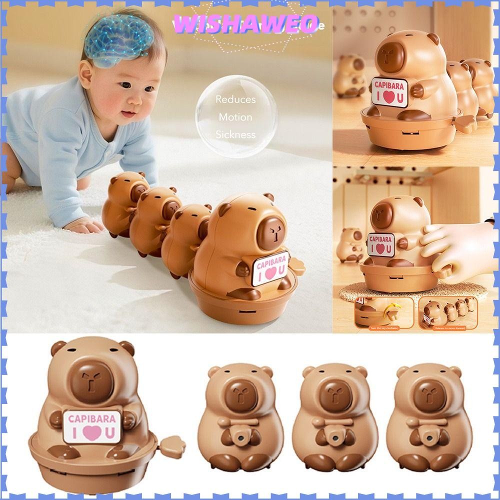 WISHAWEO Capibara Wind Up ตุ๊กตา, การ์ตูนพลาสติก Capybara Clockwork ของ ...