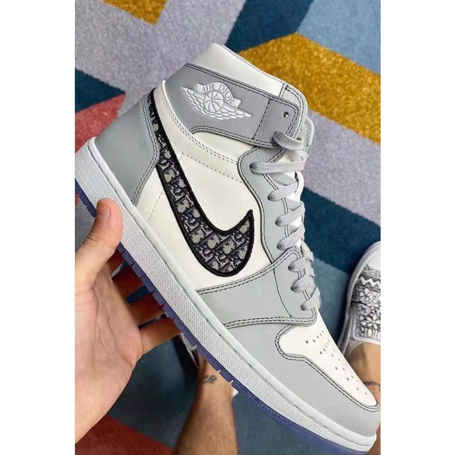 [ต้นฉบับ] Nike Air Jordan 1 High * Dior Joint รองเท้าผ้าใบ Unisex ...
