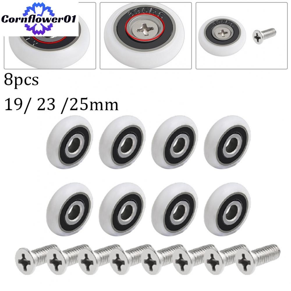 [cornflower01]Shower Door Roller Runner Wheels 8Pcs Set Suitable for ...