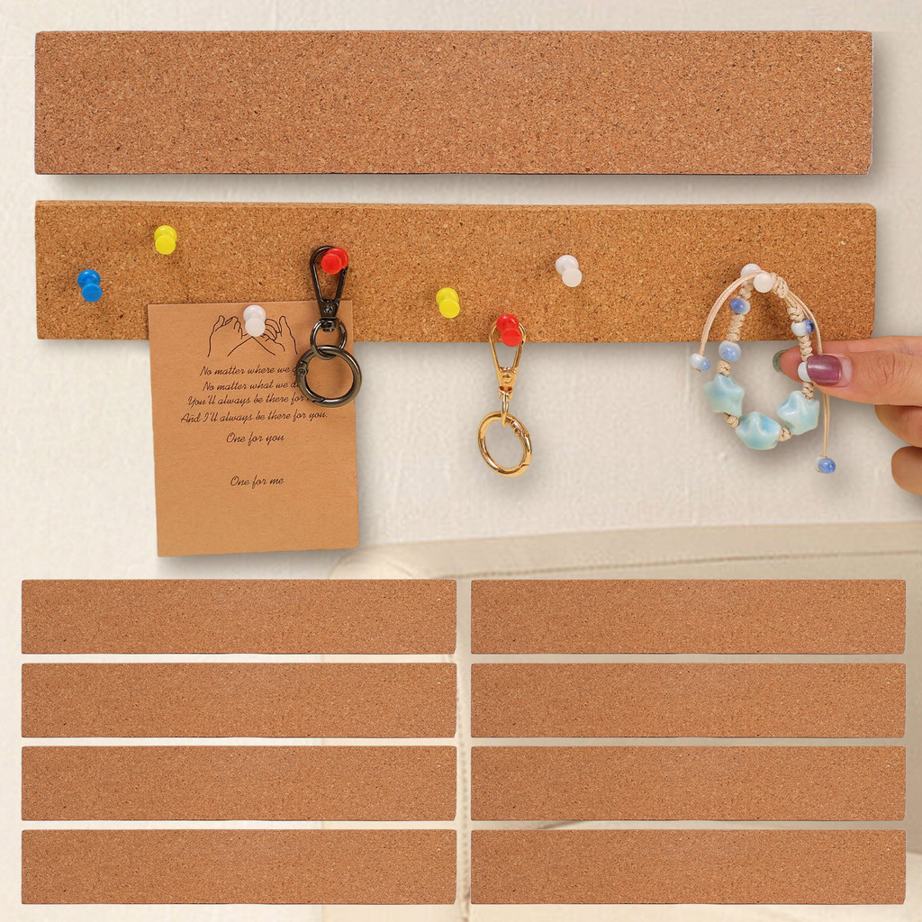 Self-Adhesive Cork Board 50 Thumbtacks,No Damage Wall Bulletin Board ...