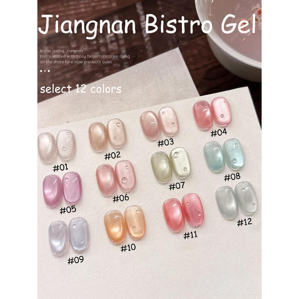 เจลทาเล็บแคทอายโรงเตี๊ยมเจียงหนาน 12 สี เรโทรกลางคืน เพ้นท์เล็บ UV ...