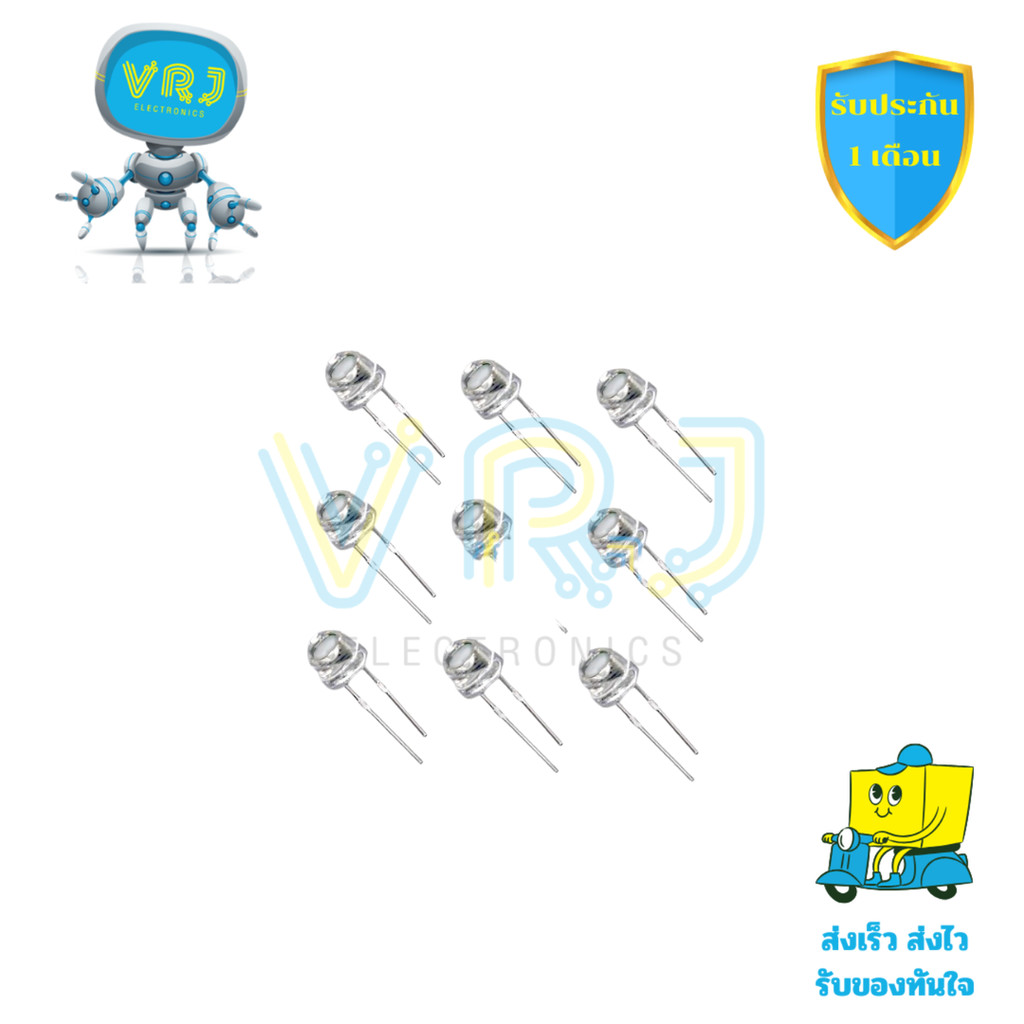 LED 4mm Super Bright 2 ขา แพ็ค 100 ตัว แรงดัน DC 3V สำหรับงานไฟสัญญาณ ...